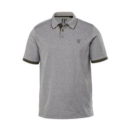 JP1880 Poloshirt Herren Gr&ouml;&szlig;e 6XL graumeliert / dunkelgr&uuml;n