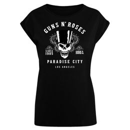 F4NT4STIC Shirt 'Guns 'n' Roses Whiskey Label Rock Band' Damen Gr&ouml;&szlig;e XXXL schwarz / wei&szlig;