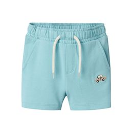 name it Shorts 'NMMFritzo' Jungen Gr&ouml;&szlig;e 128 himmelblau / brokat / schwarz / wei&szlig;
