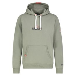 Sublevel Sweatshirt Herren Gr&ouml;&szlig;e M pastellgr&uuml;n / orange / schwarz