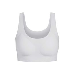 Smilodox Plunge Bralette Nysa Seamless Damen Gr&ouml;&szlig;e 70/75 wei&szlig;