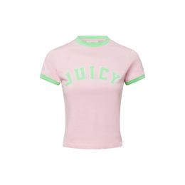 Juicy Couture T-Shirt 'Collegiate' Damen Gr&ouml;&szlig;e S hellgr&uuml;n / rosa