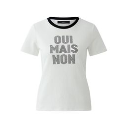 Oui T-Shirt Damen Gr&ouml;&szlig;e S schwarz / wei&szlig;meliert