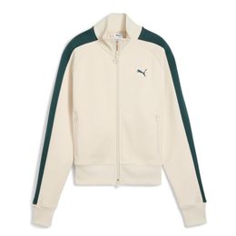Puma Sportjacke 'T7' Damen Gr&ouml;&szlig;e S beige / gr&uuml;n