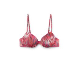 CALZEDONIA 'MULTICOLOR ETHNIC' Bikini Top Damen Gr&ouml;&szlig;e 70/80 altrosa / rot