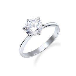 Pure Schmuck Ring 'Pure Solit&auml;r Bridgerton' Damen Gr&ouml;&szlig;e 52 silber