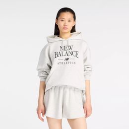 New Balance Sweatshirt 'Trackside' Damen Gr&ouml;&szlig;e XL grau / wei&szlig;meliert