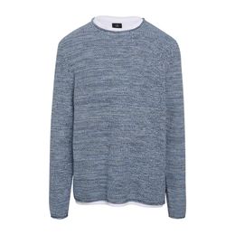 QS Pullover Herren Gr&ouml;&szlig;e S blaumeliert / wei&szlig;