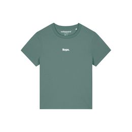 Watapparel T-Shirt 'Nope' Damen Gr&ouml;&szlig;e L khaki / wei&szlig;