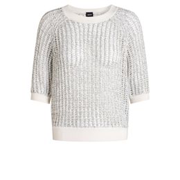 BOSS Pullover 'Fadiani' Damen Gr&ouml;&szlig;e XS grau / wei&szlig;