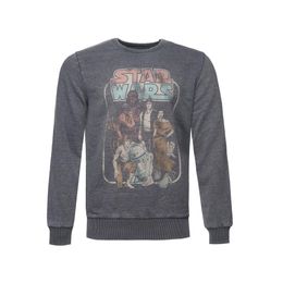 Recovered Sweatshirt 'Star Wars Return Of The Jedi Group Comic' Herren Gr&ouml;&szlig;e M hellblau / grau / dunkelgrau / rosa