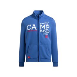 CAMP DAVID Sweatjacke Herren Gr&ouml;&szlig;e L blau / wei&szlig;