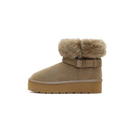 Derimod Boots Damen Gr&ouml;&szlig;e 40 dunkelbeige Winterschuhe
