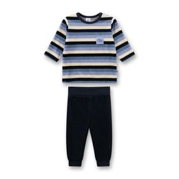 Sanetta Schlafanzug Jungen Gr&ouml;&szlig;e 104 marine / azur / hellblau / wei&szlig;