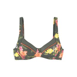 Lascana Bikinitop 'Tahiti' Damen Gr&ouml;&szlig;e 75 zitrone / oliv / grasgr&uuml;n / orange