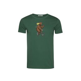 Greenbomb T-Shirt 'Animal Bear Bike' Herren Gr&ouml;&szlig;e XXXL braun / gelb / gr&uuml;n
