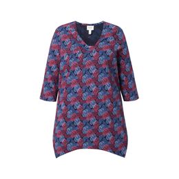 Ulla Popken Shirt Damen Gr&ouml;&szlig;e XXXL/4XL blau / marine / dunkelrot