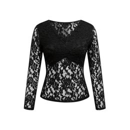 Lapaplus Top 'Damen Spitzen Shirt' Damen Gr&ouml;&szlig;e M schwarz