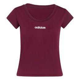 adidas Performance Funktionsshirt 'Hyperglam' Damen Gr&ouml;&szlig;e XS/S weinrot / wei&szlig;