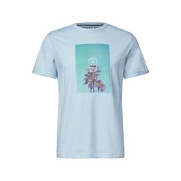 Street One Men T-Shirt Herren Gr&ouml;&szlig;e S cyanblau / hellblau / wei&szlig;