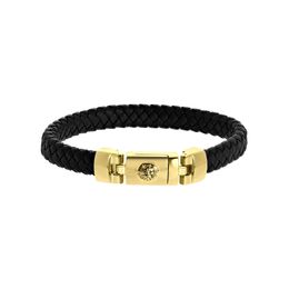 Lucardi Armband Herren Gr&ouml;&szlig;e 21 gold / schwarz