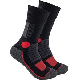 Footnote Sportsocken 'Footnote Wandersocken - ergonomische Spezialzonen, hoher Tragekomfort - 3 Paar' Herren Gr&ouml;&szlig;e 43/46 schwarz