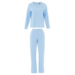 Organication Pyjama Damen Gr&ouml;&szlig;e XS hellblau Winterkleid