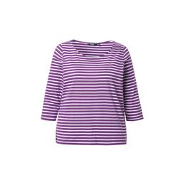 Ulla Popken Shirt Damen Gr&ouml;&szlig;e 13XL/14XL aubergine / wei&szlig;