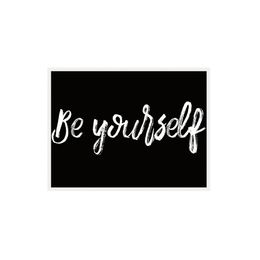 Liv Corday Bild 'Be Yourself' Herren Gr&ouml;&szlig;e 30x40 wei&szlig;