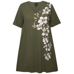 Ulla Popken Shirt Damen Gr&ouml;&szlig;e XXXL/4XL beige / gr&uuml;n