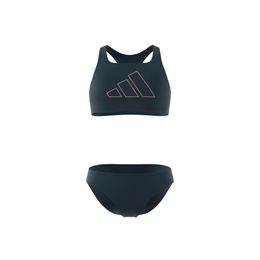 adidas Performance Sportbademode 'Performance Big Bars Bikini' M&auml;dchen Gr&ouml;&szlig;e 152 marine / rosa