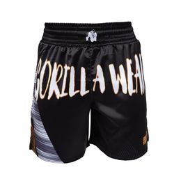 Gorilla Wear Shorts 'Clayton' Herren Gr&ouml;&szlig;e M gelb / schwarz / wei&szlig;