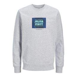 Jack & Jones Jack & Jones Sweatshirt 'JJHudson' Herren Gr&ouml;&szlig;e XS aqua / dunkelblau / schwarz / wei&szlig;meliert