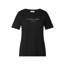 Street One Studio T-Shirt Damen Gr&ouml;&szlig;e L hellgrau / schwarz