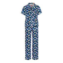 PJ Salvage Pyjama 'Whimsy' Damen Gr&ouml;&szlig;e M navy Winterkleid