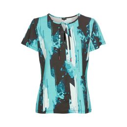 Laura Scott T-Shirt Damen Gr&ouml;&szlig;e XL grau / petrol / wei&szlig;