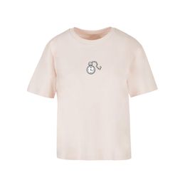 F4NT4STIC Shirt 'Alice im Wunderland Uhr Hase Heroes of Childhood' Damen Gr&ouml;&szlig;e XL mischfarben / puder