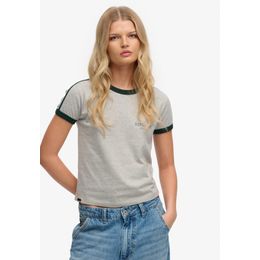 Superdry & Co T-Shirt Damen Gr&ouml;&szlig;e XS grau / graumeliert / dunkelgr&uuml;n / melone