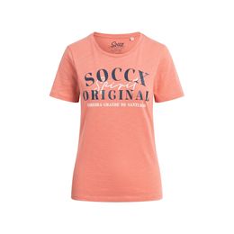 SOCCX Shirt Damen Gr&ouml;&szlig;e XXL blau / apricot / wei&szlig;