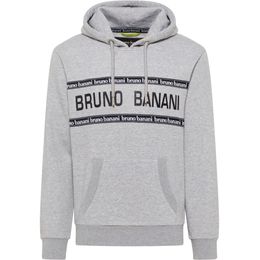 Bruno Banani Sweatshirt Herren Gr&ouml;&szlig;e M hellgrau / schwarz / wei&szlig;