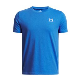 Under Armour Funktionsshirt Jungen Gr&ouml;&szlig;e 116/122 blau / wei&szlig;