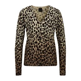 Madeleine Mode Madeleine Pullover Damen Gr&ouml;&szlig;e XXL/XXXL beige / schwarz