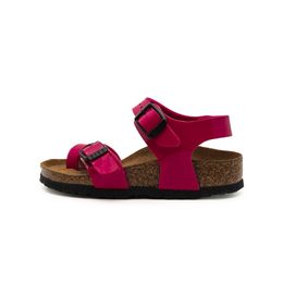 Birkenstock Sandale 'Taormina' M&auml;dchen Gr&ouml;&szlig;e 30 dunkelpink / schwarz