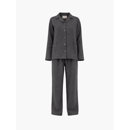 Amourlinen Pyjama 'Snooze' Damen Gr&ouml;&szlig;e S anthrazit Winterkleid