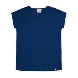 Greenjama Schlafshirt 'L&auml;ssiges T-Shirt aus Derby-Rib' Damen Gr&ouml;&szlig;e S dunkelblau