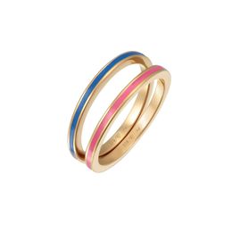 Elli Ring Damen Gr&ouml;&szlig;e 56 blau / gold / hellpink