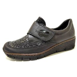Rieker Halbschuhe Damen Gr&ouml;&szlig;e 38 schwarz / silber