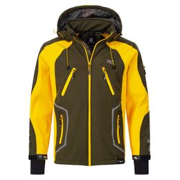 Rock Creek Outdoorjacke Herren Gr&ouml;&szlig;e L gelb / grau / oliv / schwarz