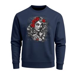Neverless Sweatshirt 'Day of Dead' Herren Gr&ouml;&szlig;e 5XL navy