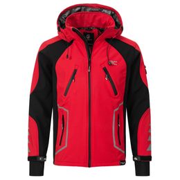 Rock Creek Outdoorjacke Herren Gr&ouml;&szlig;e 5XL grau / rot / schwarz